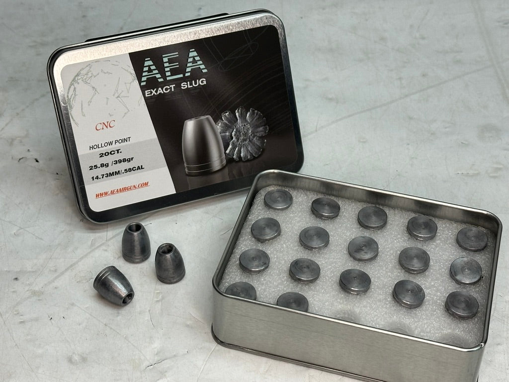 AEA .58 CAL, 398GR CNC HOLLOWPOINT SLUGS – Fox Air Power LLC