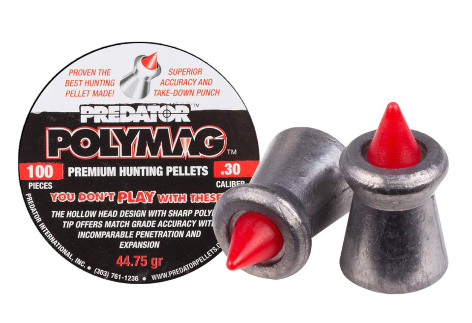PREDATOR POLYMAG .30 CALIBER 44.75GR PELLETS 1007-01-100 – Fox Air ...